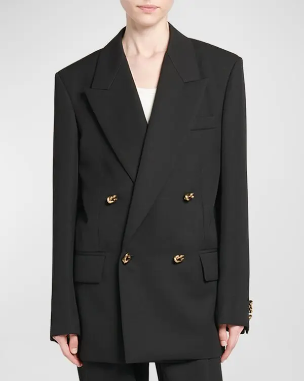 Bottega Veneta Knot Double-breasted Blazer - Nero