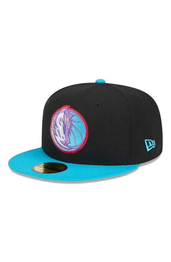 Buy New Era Turquoise Dallas Mavericks Arcade Scheme 59fifty Fitted Hat ...