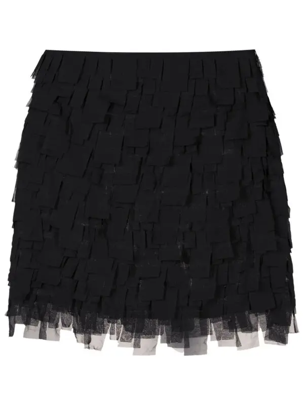 GLORIA COELHO Layered High-waisted Skirt