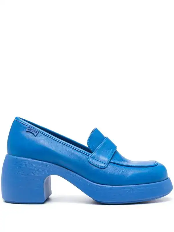 Camper 65mm Thelma Heeled Loafers In Blue 34% Off Editorialist