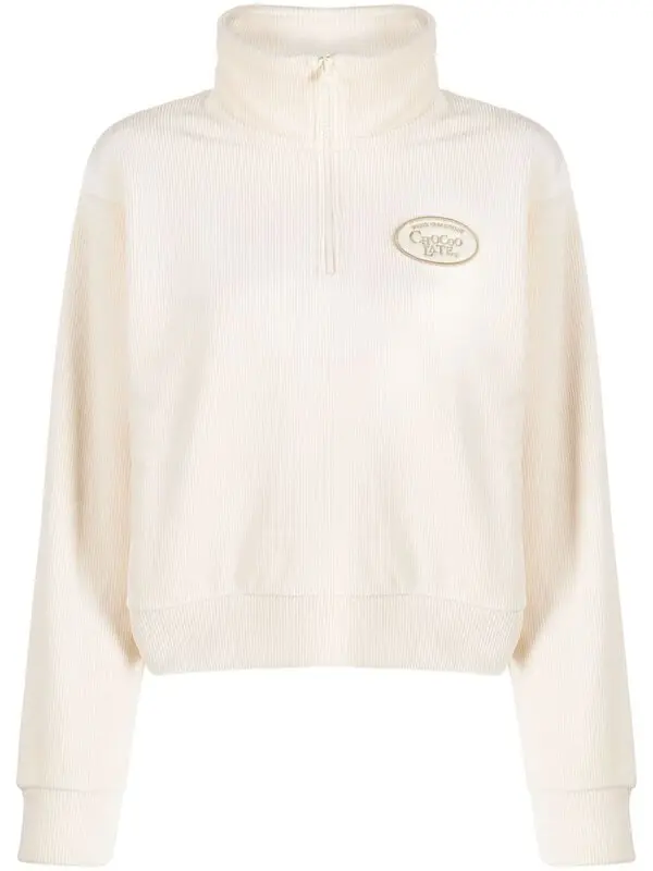 CHOCOOLATE Logo-patch Corduroy Sweatshirt