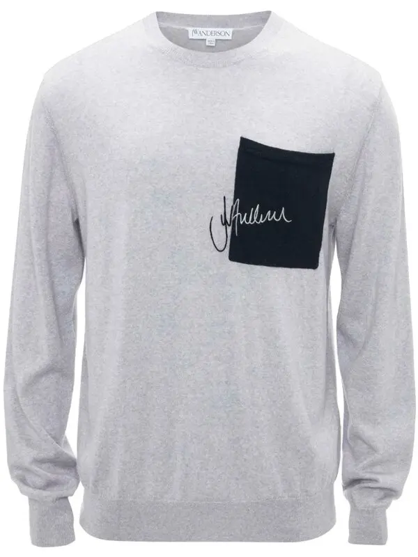 JW Anderson Signature Pocket Crew-neck Jumper