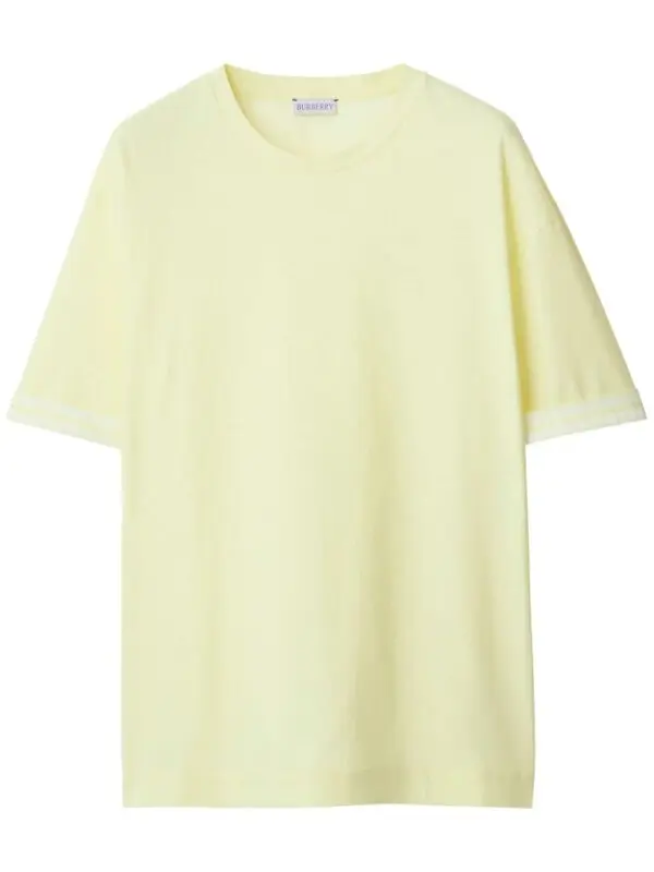 Burberry Printed Cotton T-shirt - Yellow