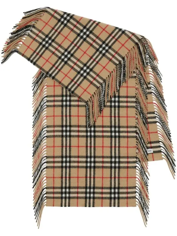 Burberry Check-pattern Cashmere Scarf