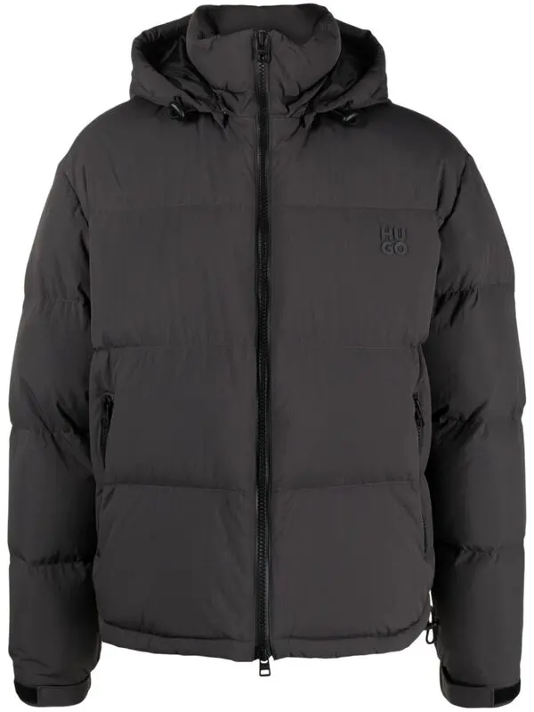 Hugo Boss Logo-appliqué Down Jacket - Brown | Editorialist