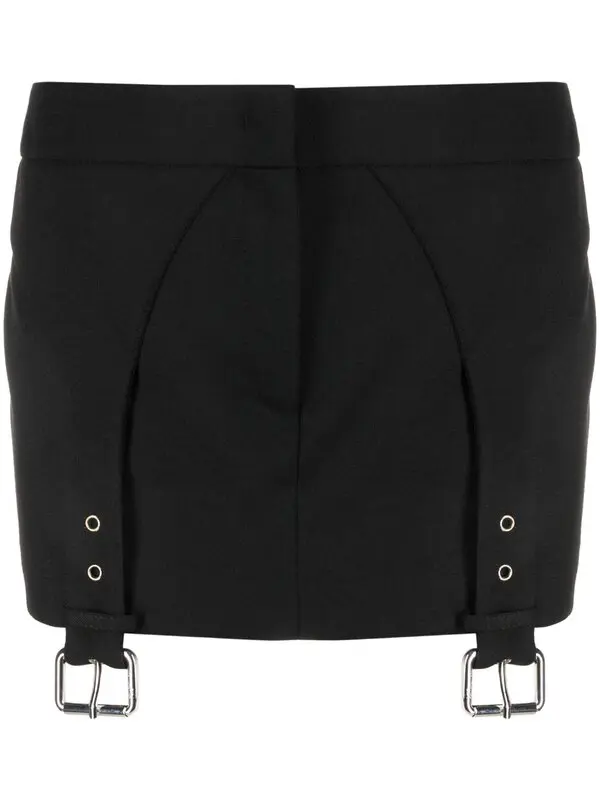 Blumarine Straight Miniskirt With Buckle Detail