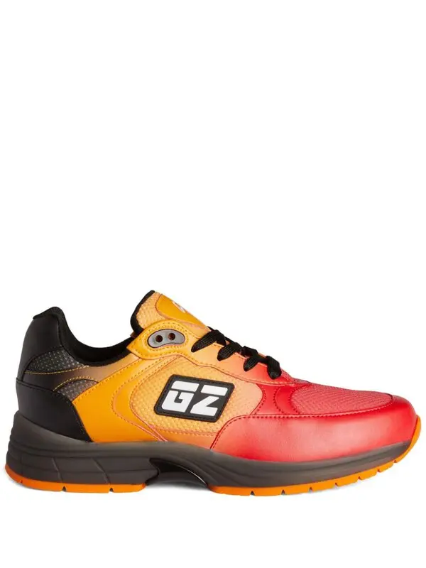 GIUSEPPE ZANOTTI Runner Panelled Sneakers - Orange
