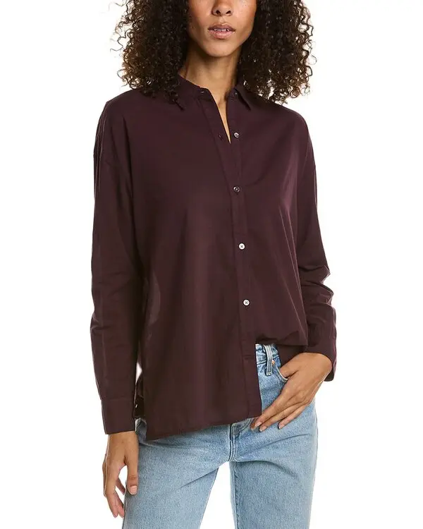 Buy JAMES PERSE Oversized Button Front Shirt - Purple At 54% Off ...