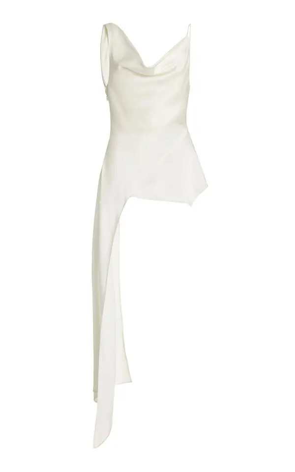 Simkhai Ronnie Asymmetric Satin Top