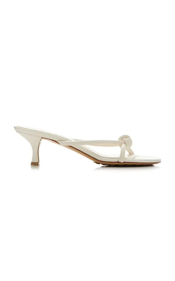 Bottega Veneta Blink Leather Sandals - White