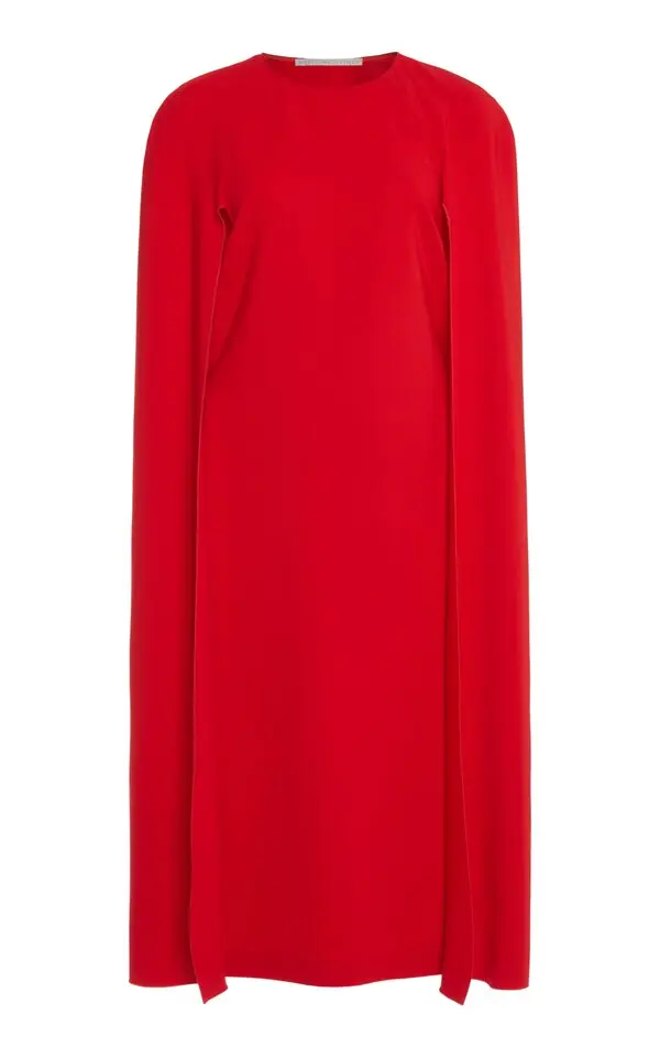 Stella McCartney Cape Sleeve Midi Dress