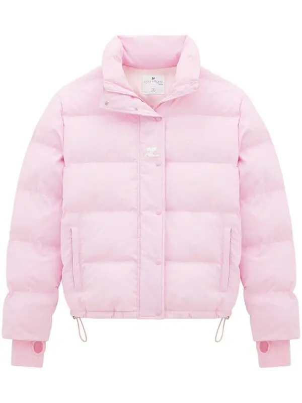 COURREGES Logo-embroidered Drawstring Padded Coat