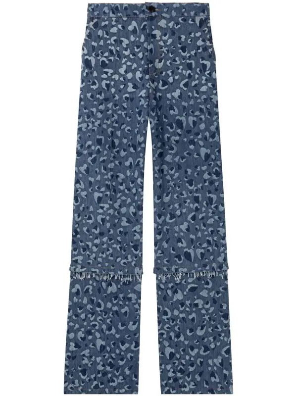AZ FACTORY Linda Leopard-print Wide-leg Trousers