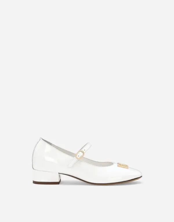 Dolce & Gabbana Patent Leather Ballet Flats With Heel