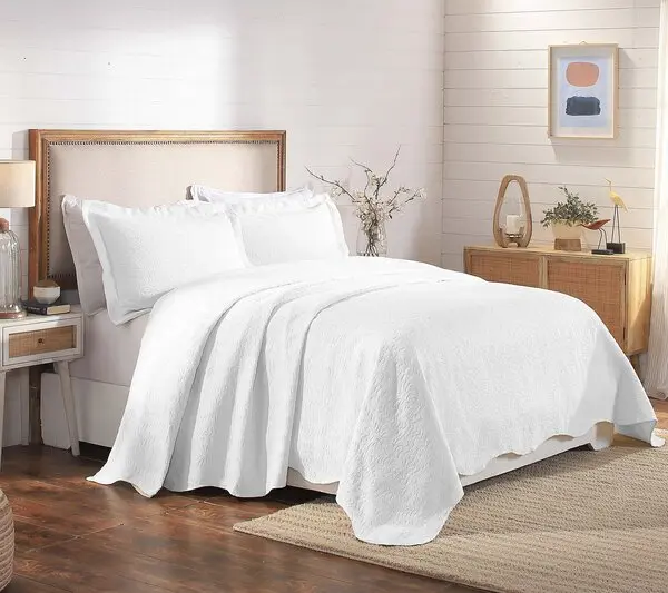 SUPERIOR Aspen Cotton Blend Medium Weight Bedsp Read Set- Twin
