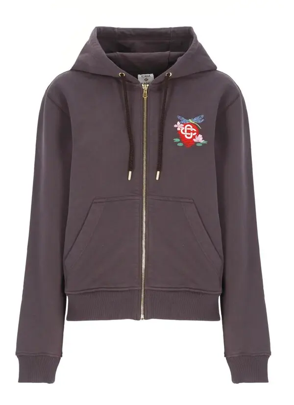 Casablanca Cotton Hoodie - Purple