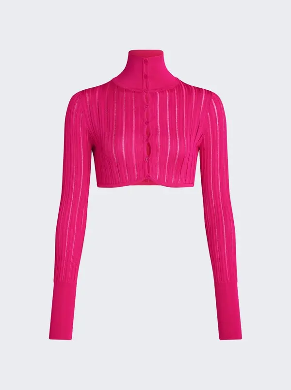 None Crinoline Fine Knit Cardigan