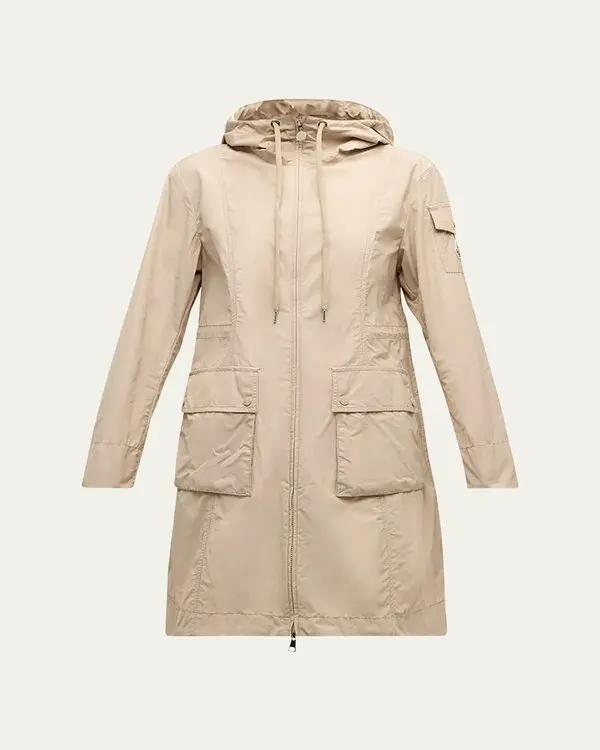 Moncler Laerte Long Parka Jacket - Black