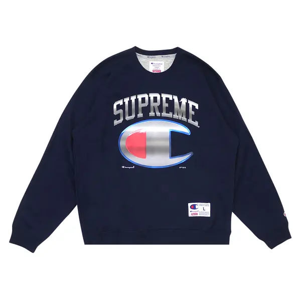 Supreme X Champion Chrome Crewneck - Blue