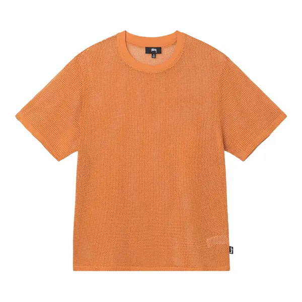 StÜssy Cotton Mesh Short-sleeve Crew - Orange