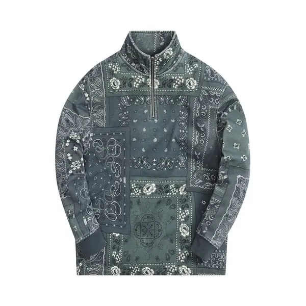 Kith Deconstructed Bandana Quarter Zip - Green