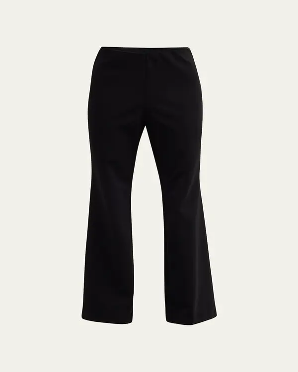 Lafayette 148 New York Regenerated Punto Milano Gates Flare Pants - Black