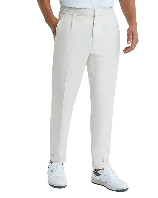 REISS Brighton Relaxed Fit Pleated Trousers - Ecru