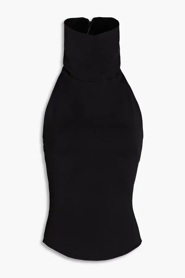 16Arlington Open-back Jersey Turtleneck Top