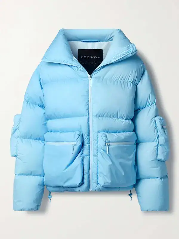 Cordova Mogul Quilted Down Ski Jacket - Light Blue | Editorialist