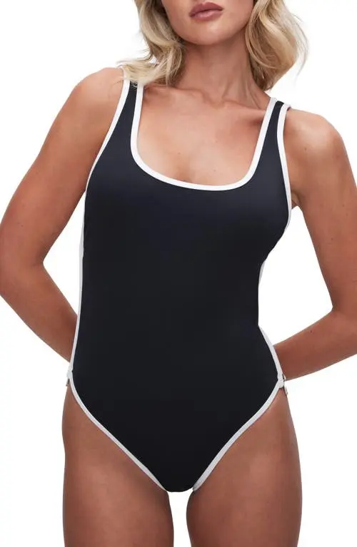 Good American Varsity Layout One-piece Swimsuit