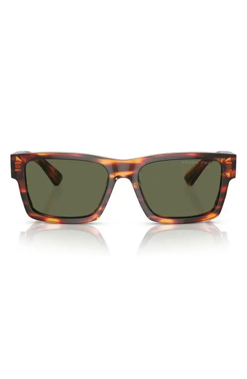 Prada 57mm Square Sunglasses Green Tort Editorialist
