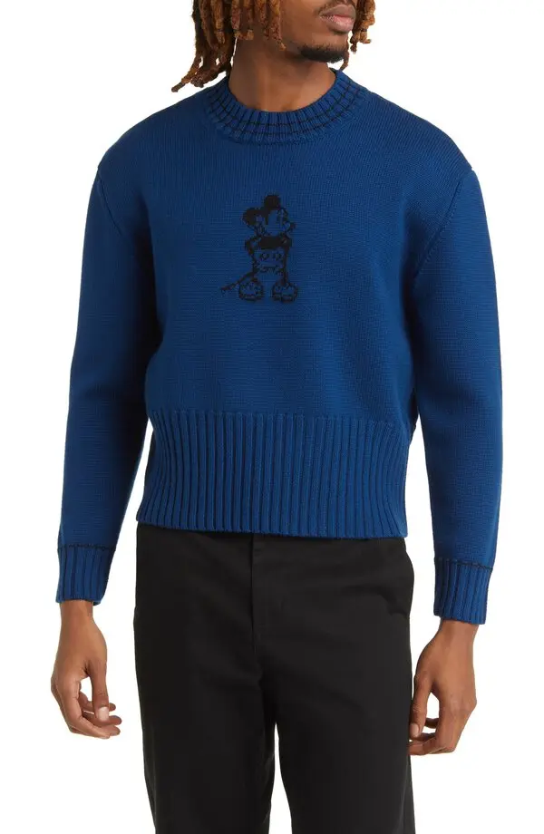 CONNOR MCKNIGHT X Disney 'steamboat Willie' Intarsia Merino Wool ...
