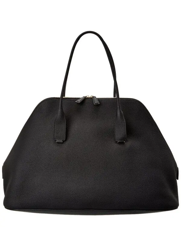Buy THE ROW Devon Large Leather Tote - Black At 50% Off | Editorialist