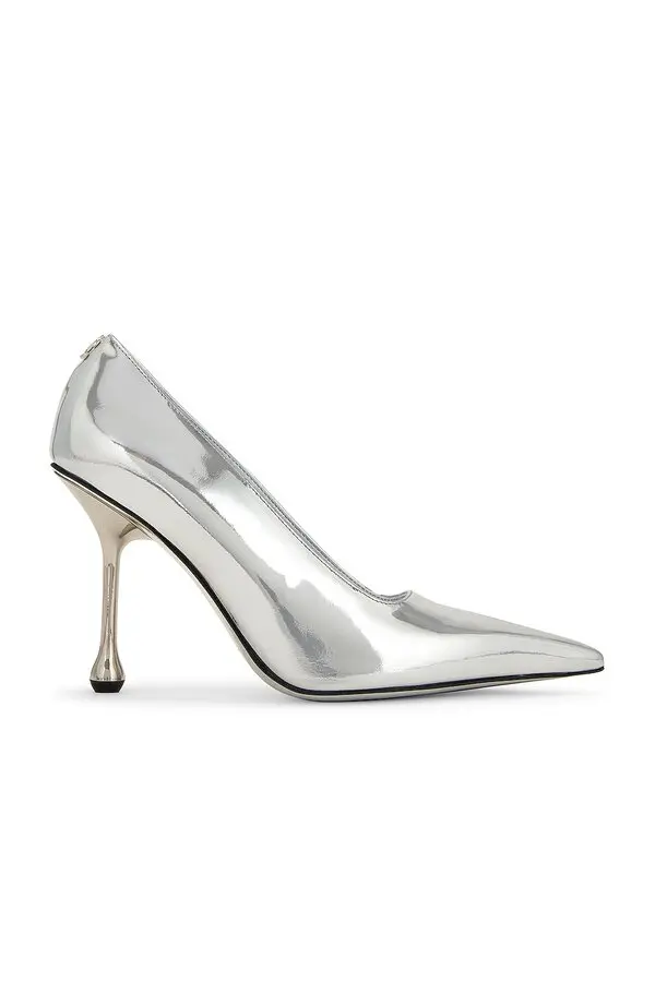 JIMMY CHOO Ixia 95 Pump In Metallic - Silver | Editorialist