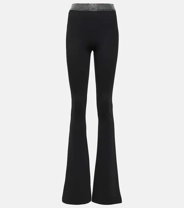 David Koma Crystal-embellished Flared Pants