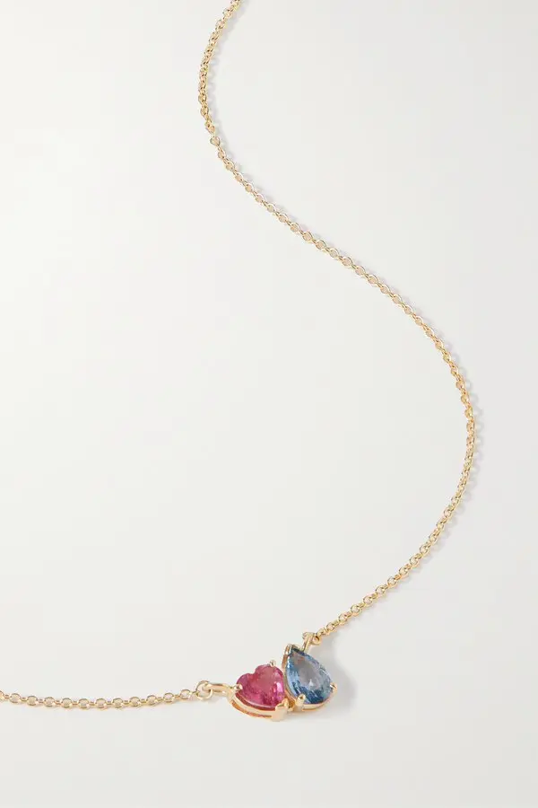STONE AND STRAND Sapphire And Tourmaline Necklace