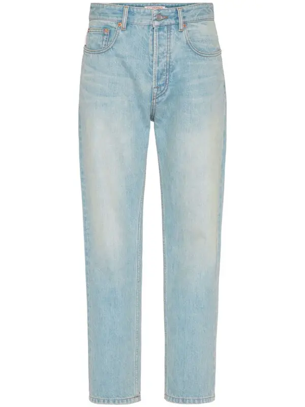 Valentino Garavani Vlogo Signature Embossed Tapered Jeans