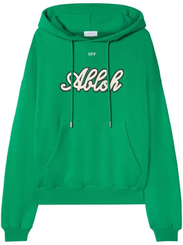 Off-White Varsity-print Cotton Hoodie