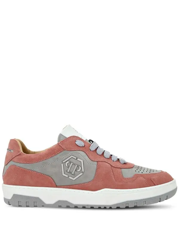 Philipp Plein Hexagon Panelled Low-top Sneakers - Pink