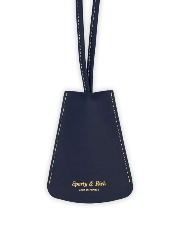 SPORTY & RICH Logo-print Contrast-stitching Keyring