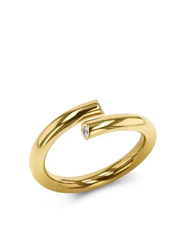 PRAGNELL 18kt Yellow Crossover Diamond Ring