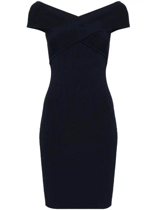 Michael Kors Crossover-straps Ribbed Minidress