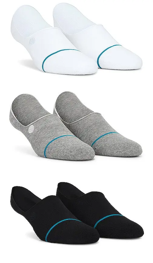 Stance Icon No Show 3-pack Socks - Black  White  & Grey