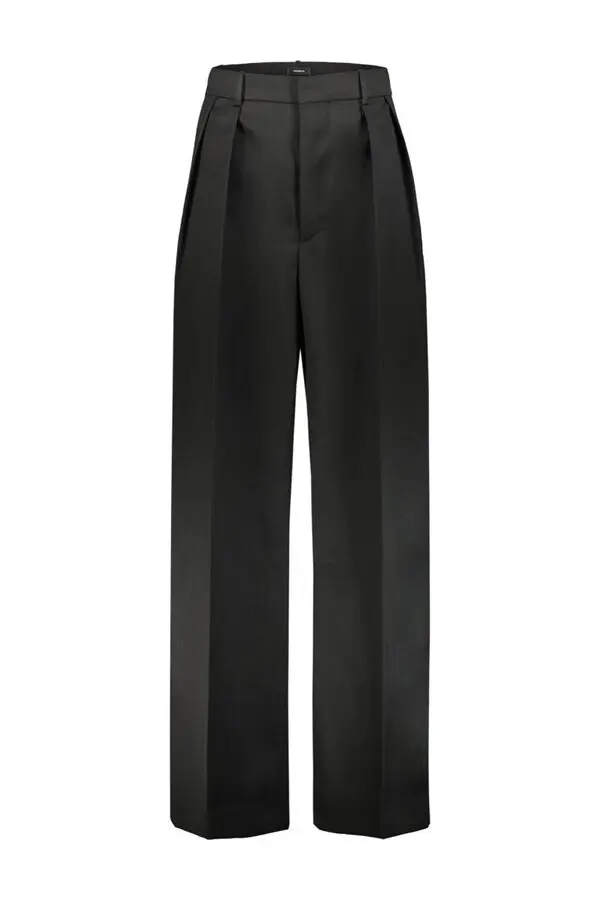 Wardrobe.NYC Low Rise Tuxedo Trousers - Black