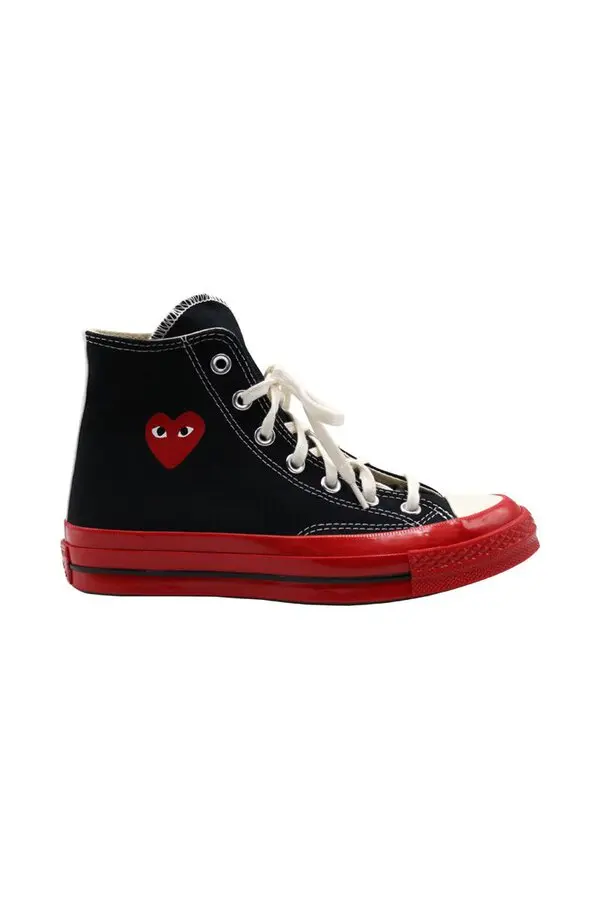 Play Comme Des Garcon Play Comme Des Garçons X Converse Chuck 70 High Top Sneakers - Black