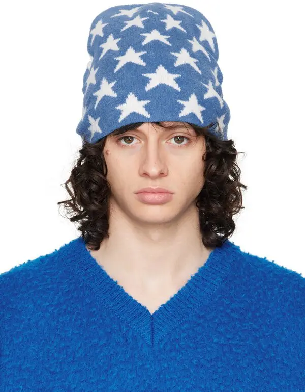 Erl Star Beanie In Blue - 26% Off | Editorialist