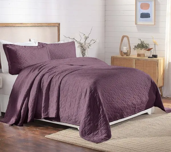SUPERIOR Serenity Cotton Matelasse Weave Bedspr Ead Set- Twin
