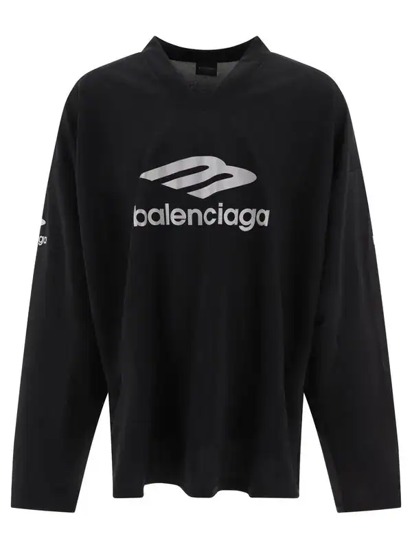 Balenciaga 3 B Sports Icon Ski T Shirt - Black | Editorialist