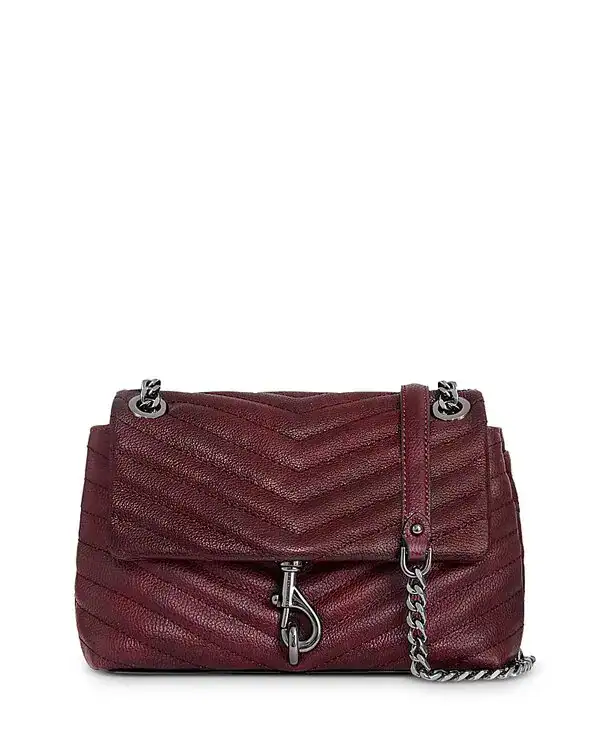 Rebecca Minkoff Edie Small Leather Crossbody - Garnet | Editorialist