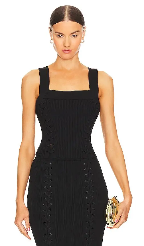 Simkhai Nelly Lace Up Top